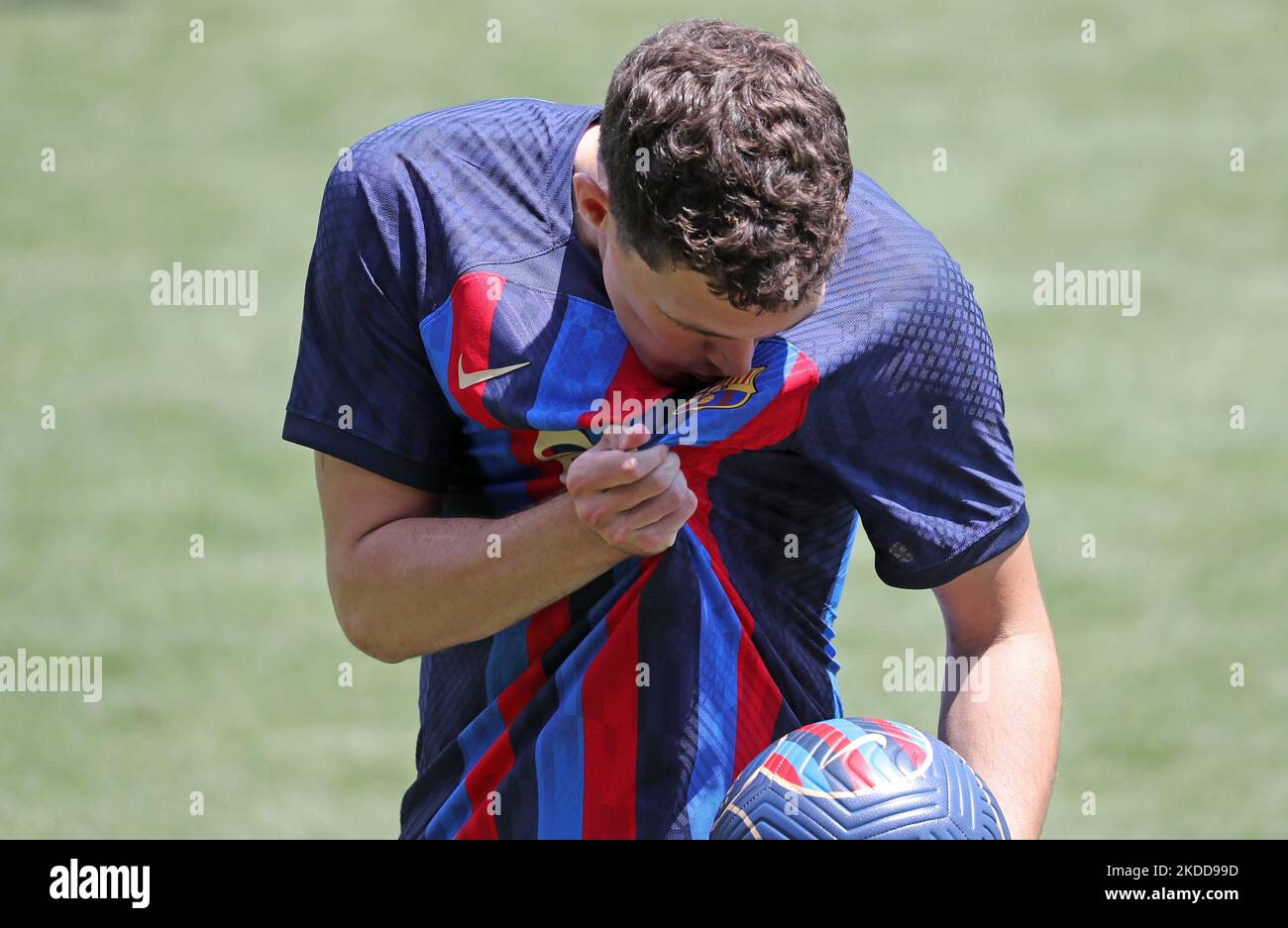 Andreas Christensen during his presentation as a new player of FC ...