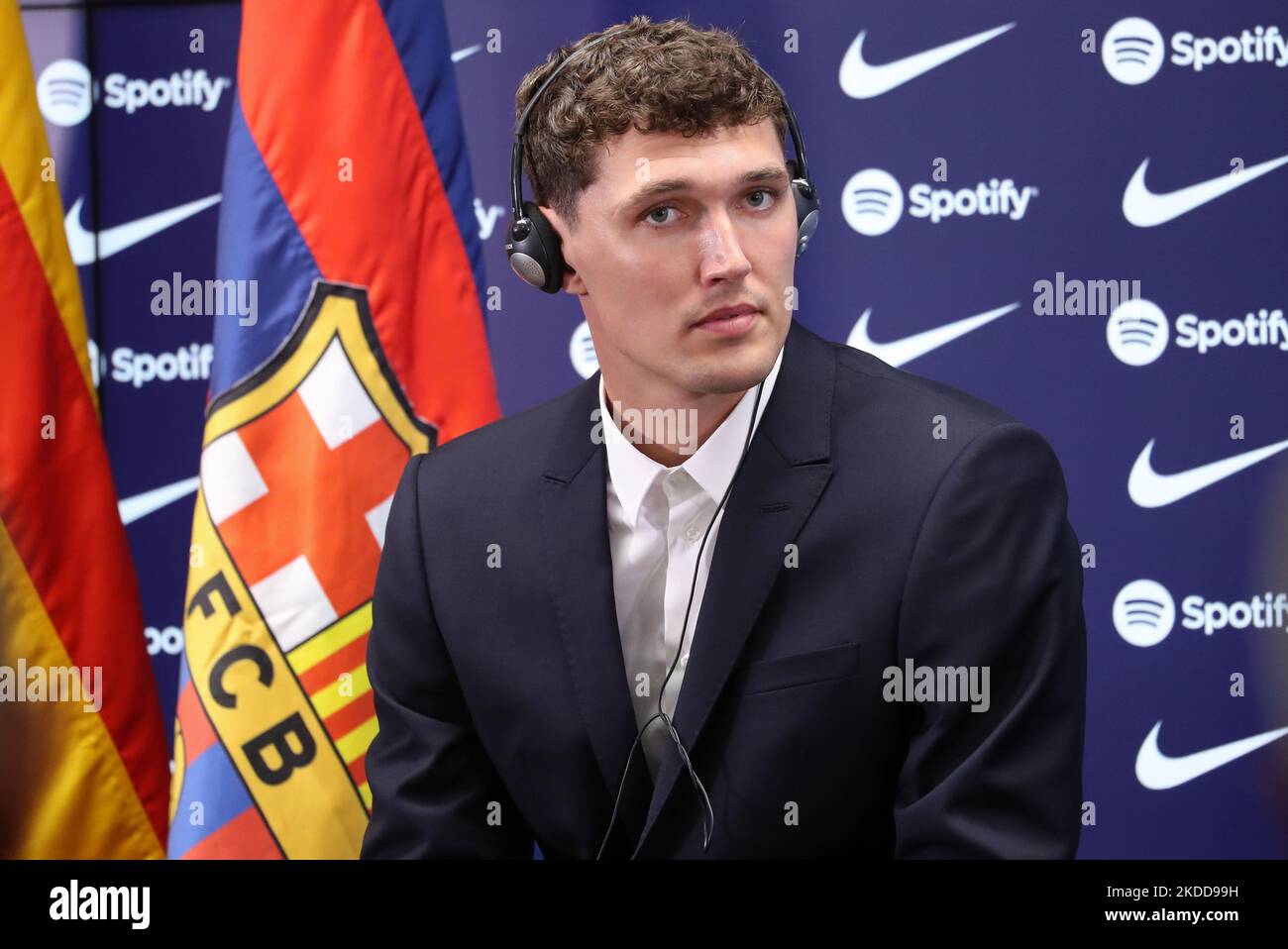 Andreas Christensen during his presentation as a new player of FC ...