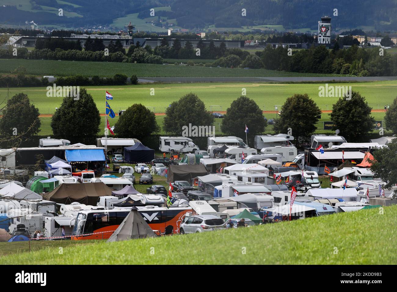 Camping near the circuit before practice and qualifying sessions for ...