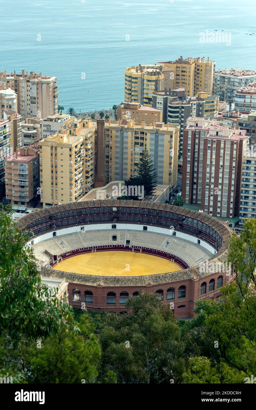 Malaga, Spain - October 29, 2022: Plaza de toros de La Malagueta ...