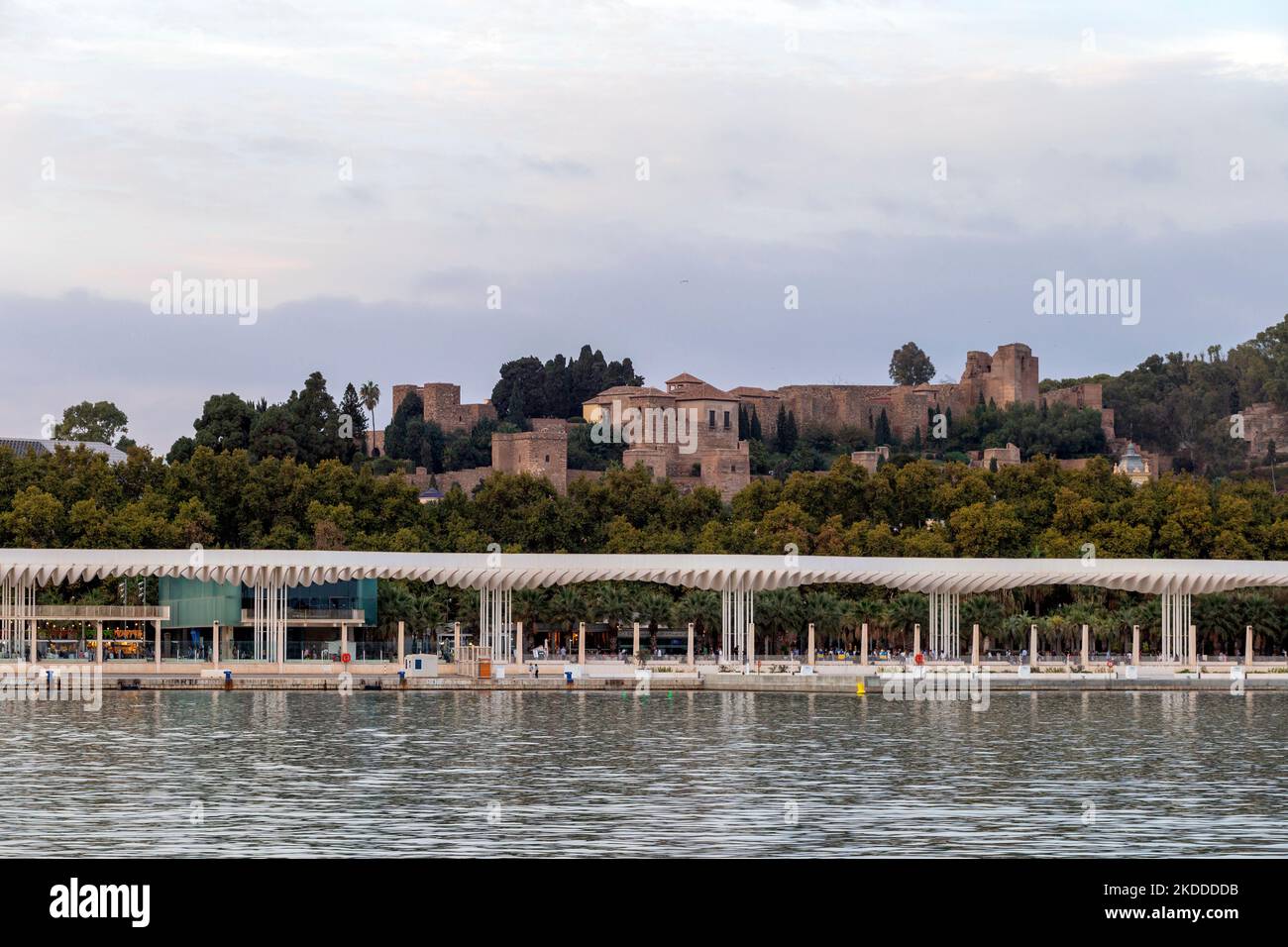 Malaga, Spain - October 29, 2022: View of the Alcazaba of Malaga from ...