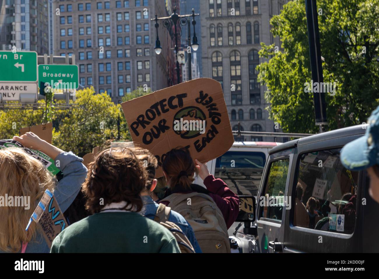 A protest-march of students declaring a Climate Emergency from Foley ...