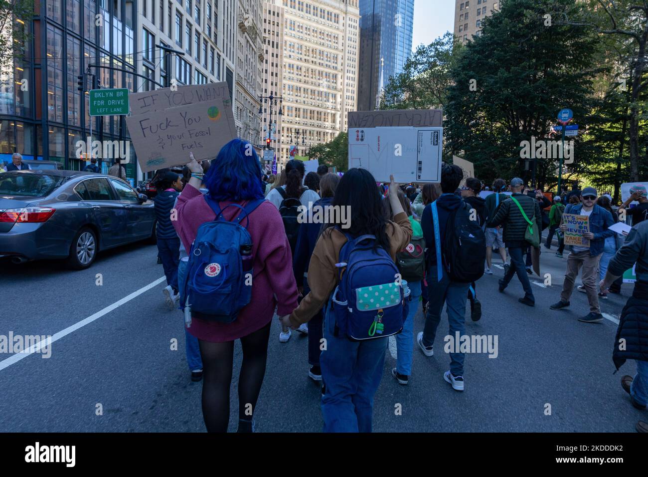 A protest-march of students declaring a Climate Emergency from Foley ...