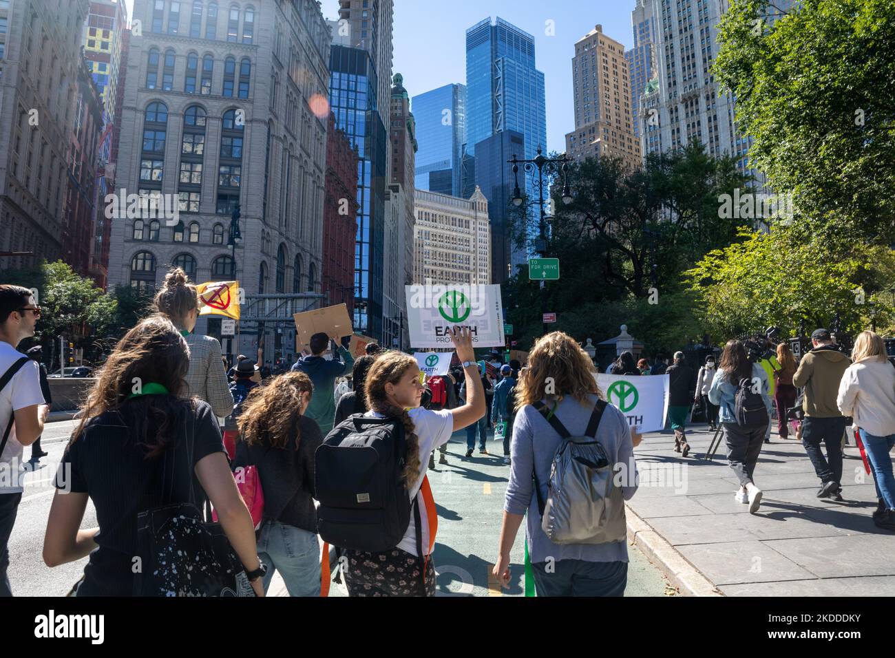 A protest-march of students declaring a Climate Emergency from Foley ...