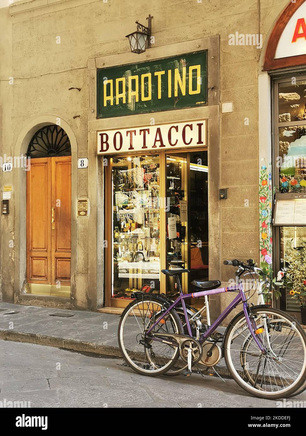 Traditional knife grinder shop (in Italian "Arrotino") with vintage ...