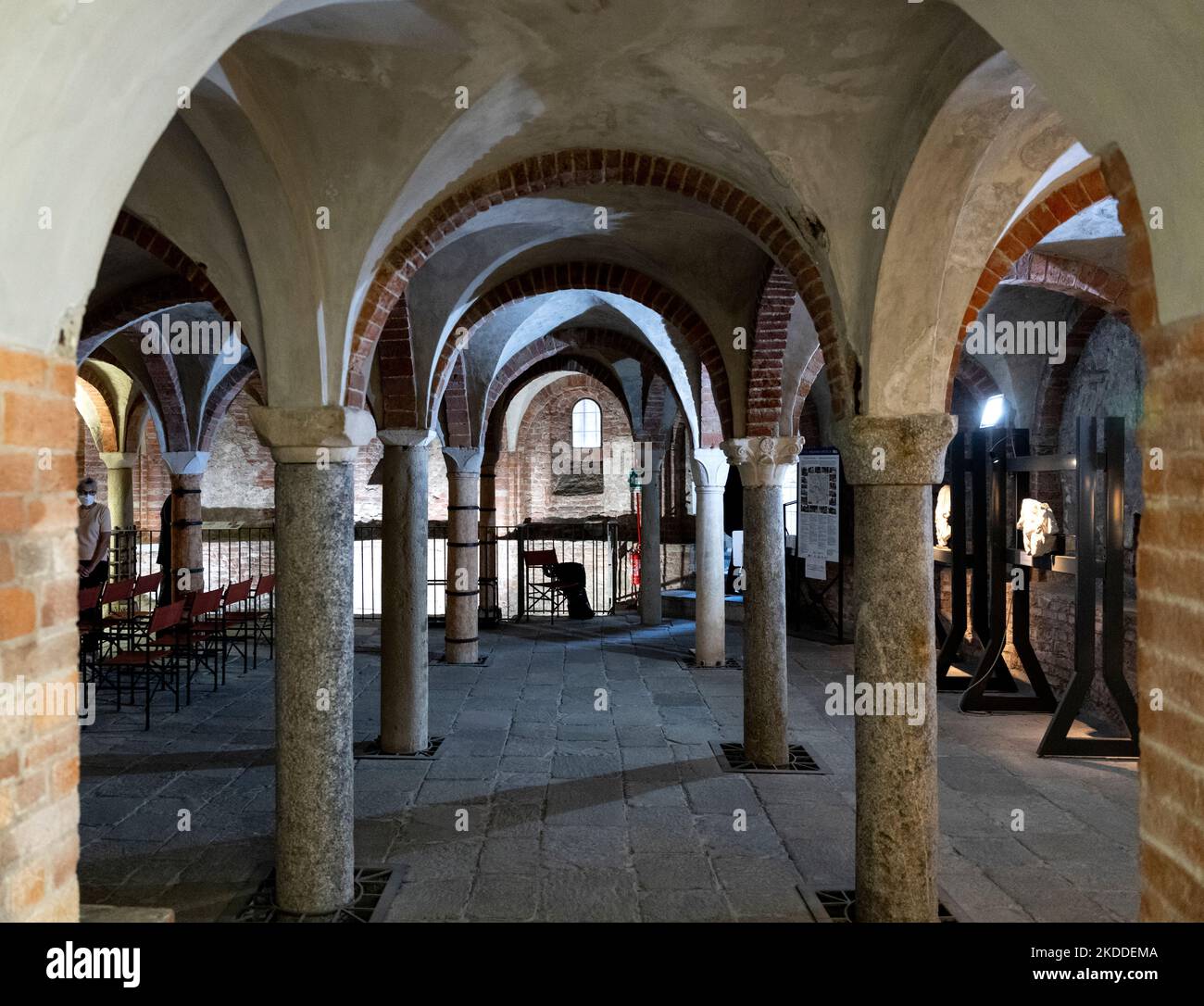 Interior of the crypt of San Giovanni in Conca, former basilica dating ...