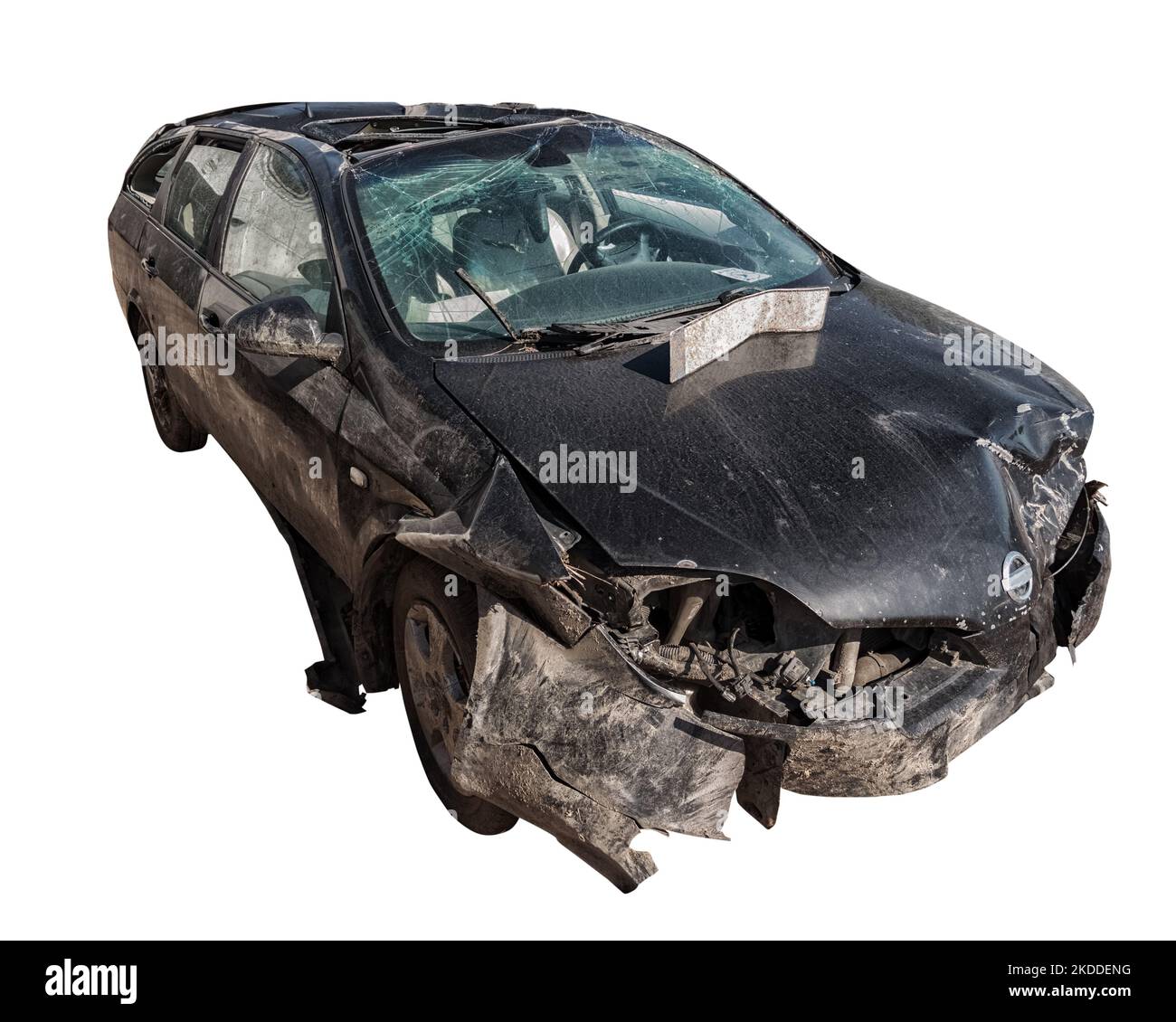 Car crash accident isolated on white background Stock Photo - Alamy