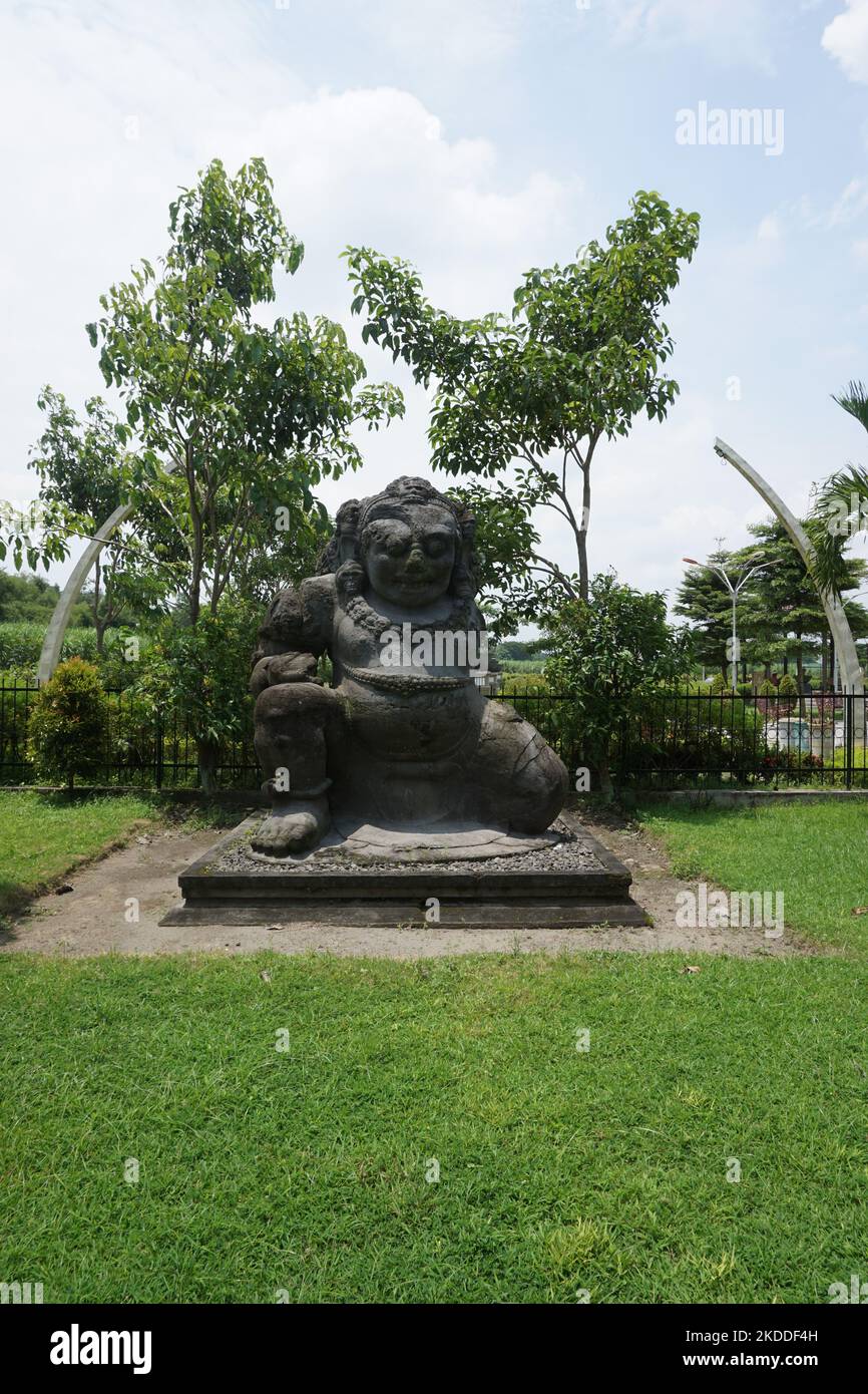 Totok Kerot statue in Kediri. This statue is a 3m tall inscription in ...