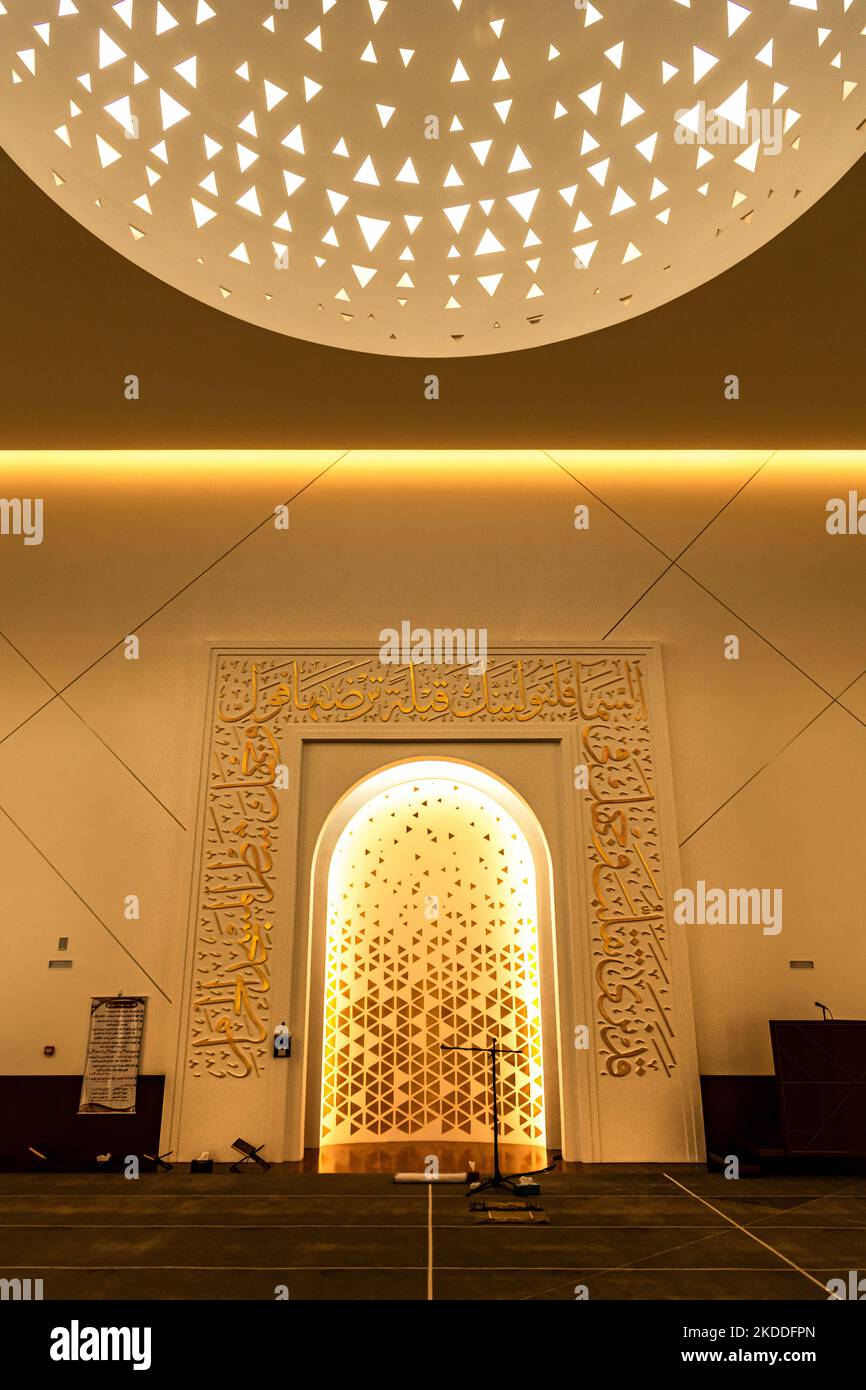 The interior of the Mosque of the Late Mohamed Abdulkhaliq Gargash ...