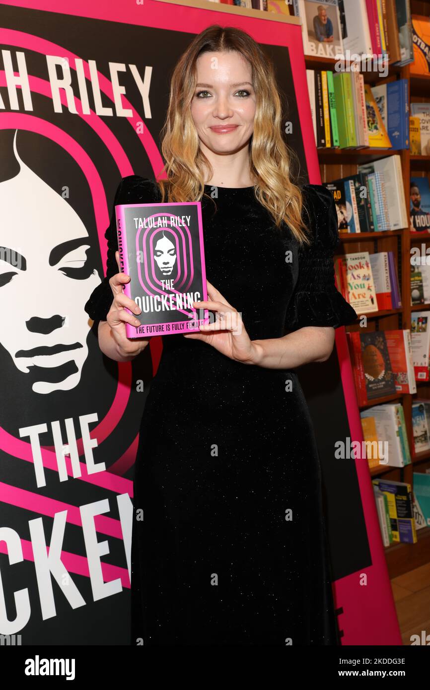Talulah Riley attends the launch of her book "The Quickening", launch ...