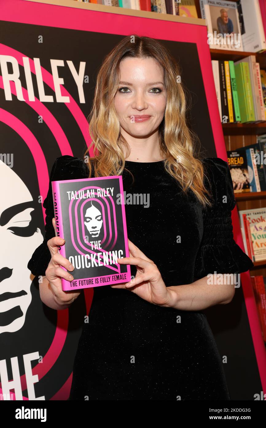Talulah Riley attends the launch of her book "The Quickening", launch ...