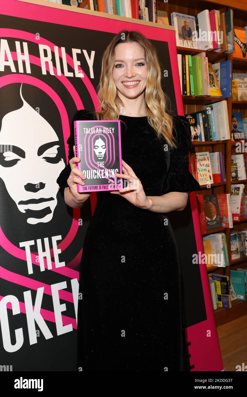 Talulah Riley attends the launch of her book "The Quickening", launch ...
