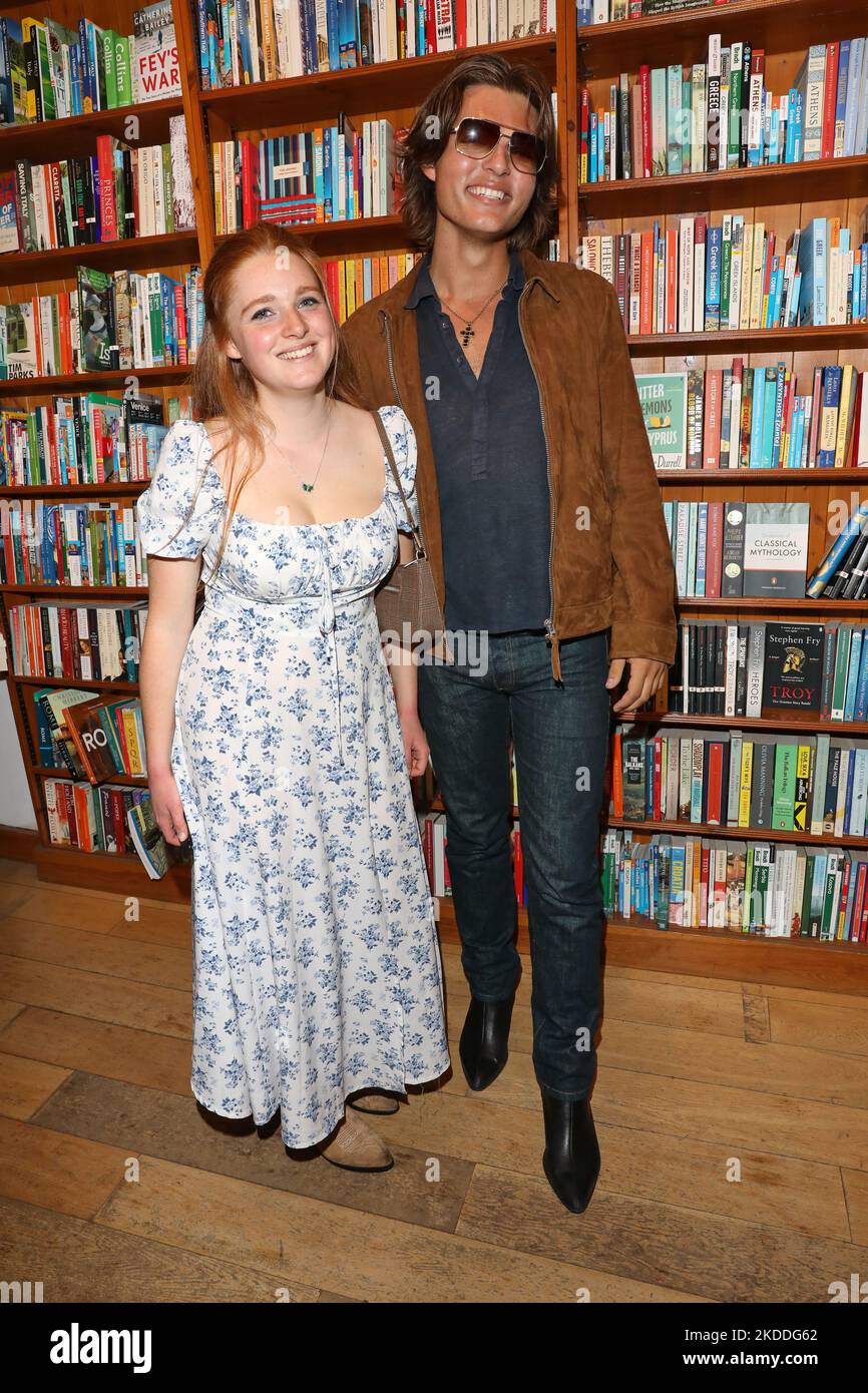 Millie Griffiths and Damian Hurley attend "The Quickening" book launch ...