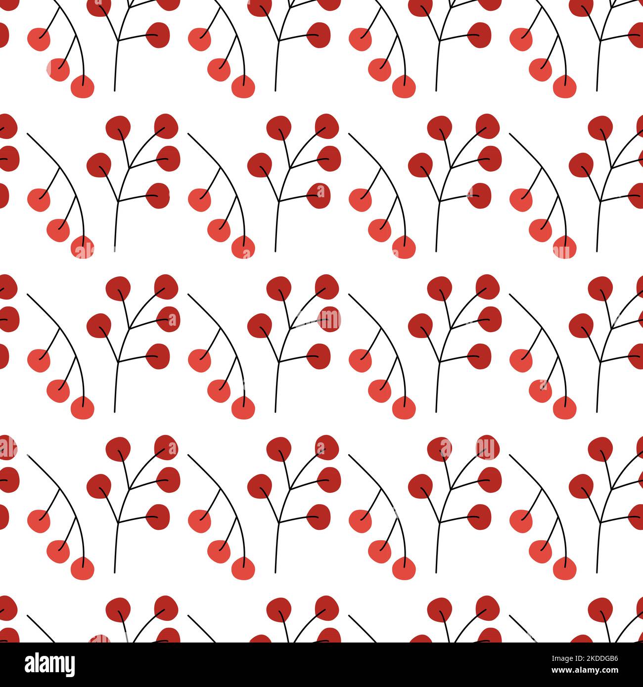 Endless pattern from branches in bright autumn and orange hue. Abstract ...