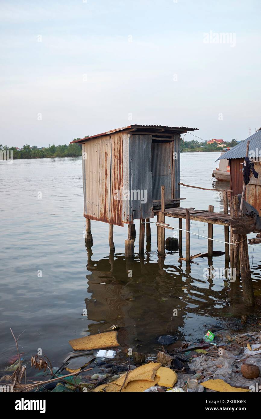 Riverside Tin Shack Toilet Kep Cambodia Stock Photo - Alamy