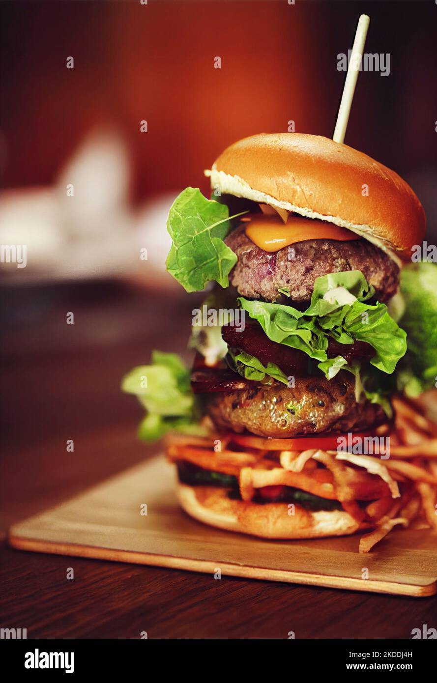 Burger image for menu and advertising Stock Photo - Alamy