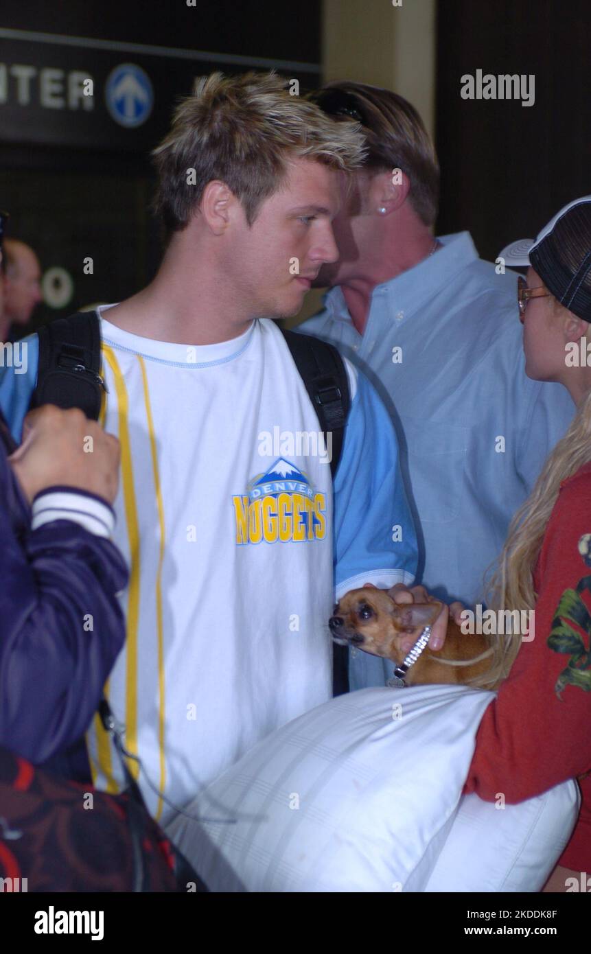 Singer and brother of backstreet boyso nick carter hi-res stock ...