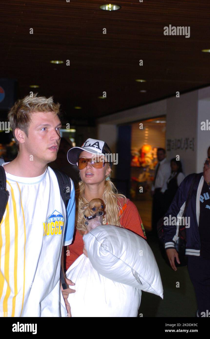 Singer and brother of backstreet boyso nick carter hi-res stock ...