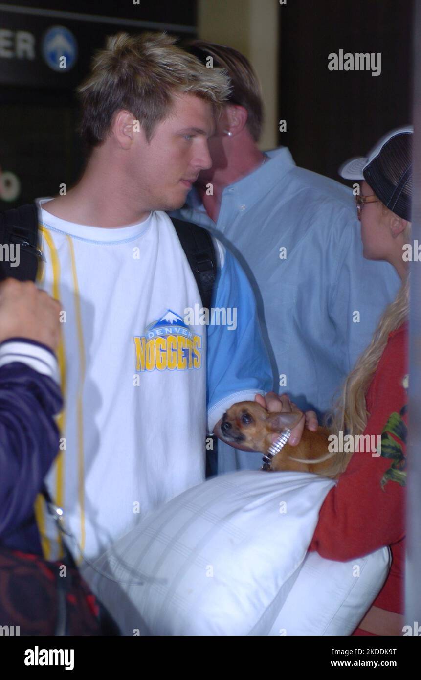 Singer and brother of backstreet boyso nick carter hi-res stock ...