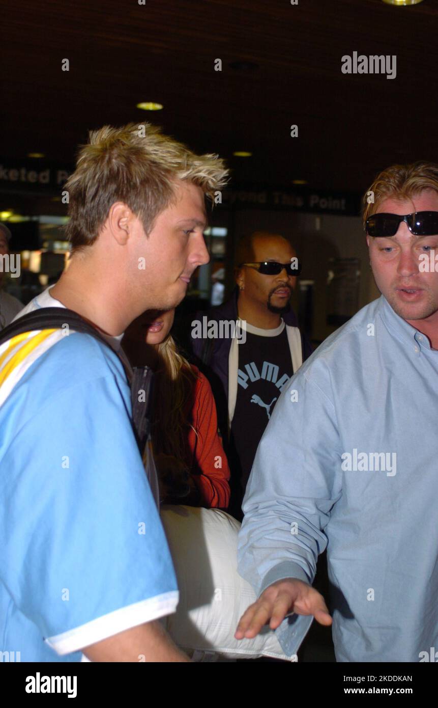 Singer and brother of backstreet boyso nick carter hi-res stock ...