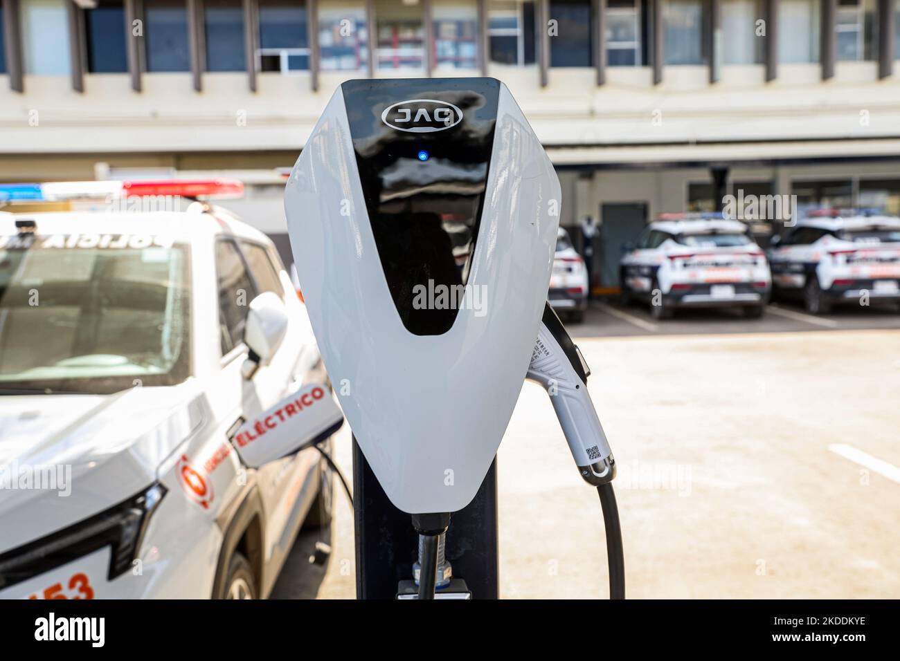 Electric patrols in the yard of the municipal police of Hermosillo ...