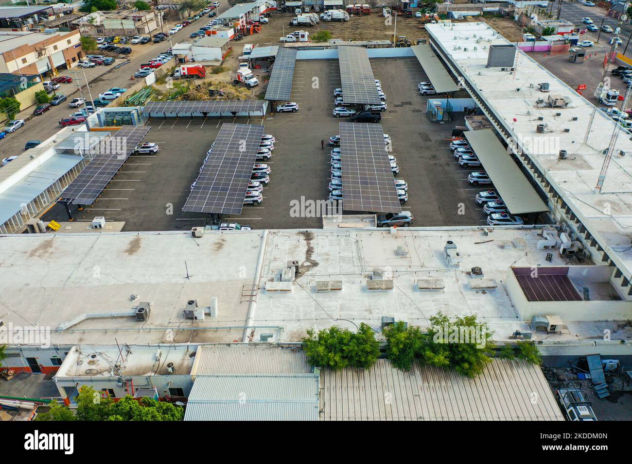 Electric patrols in the yard of the municipal police of Hermosillo ...