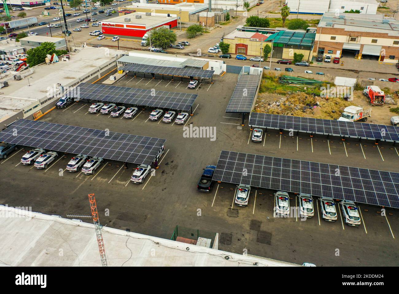 Electric patrols in the yard of the municipal police of Hermosillo ...