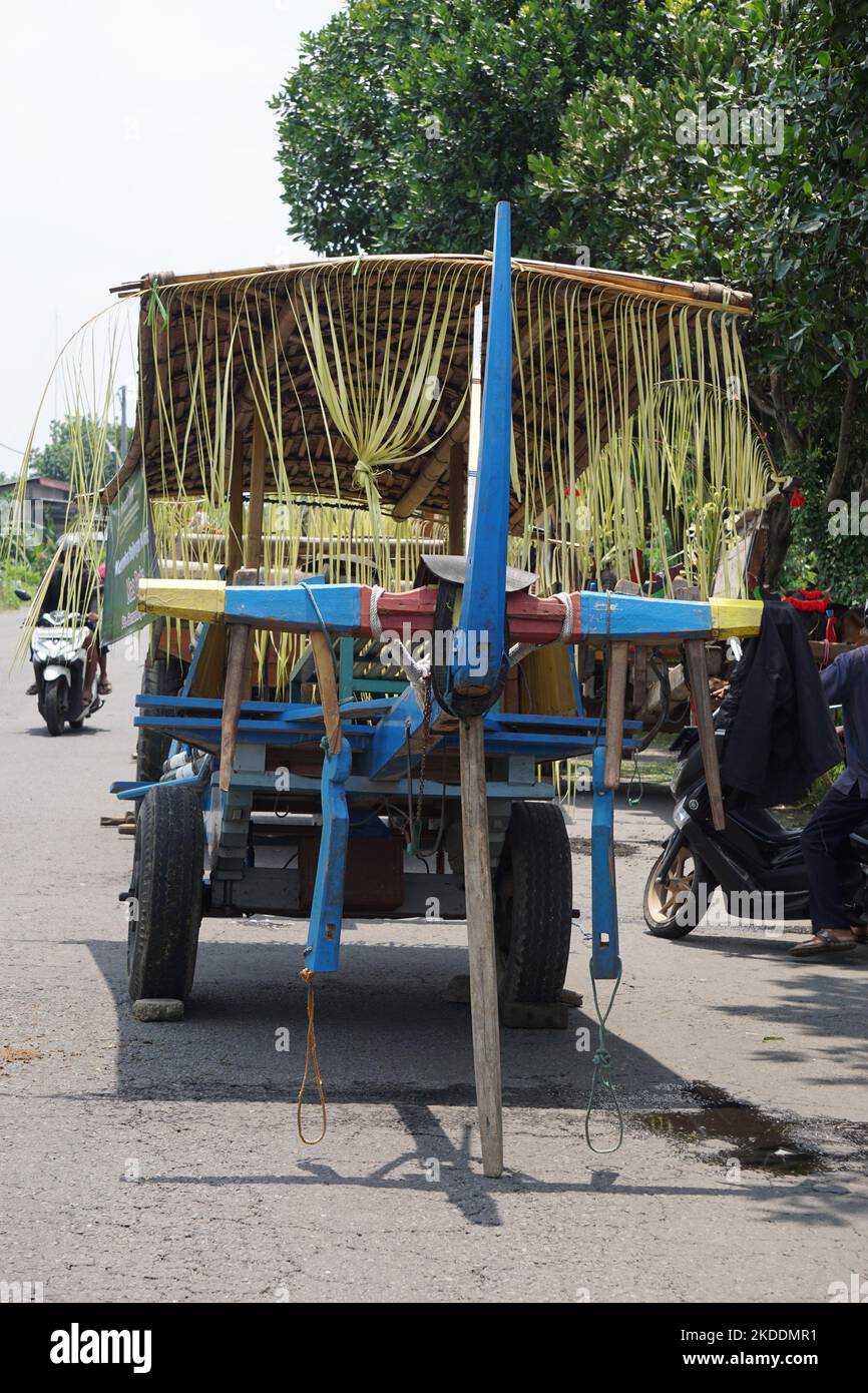 Cikar parade Kediri. Cikar is one of Indonesian traditional ...