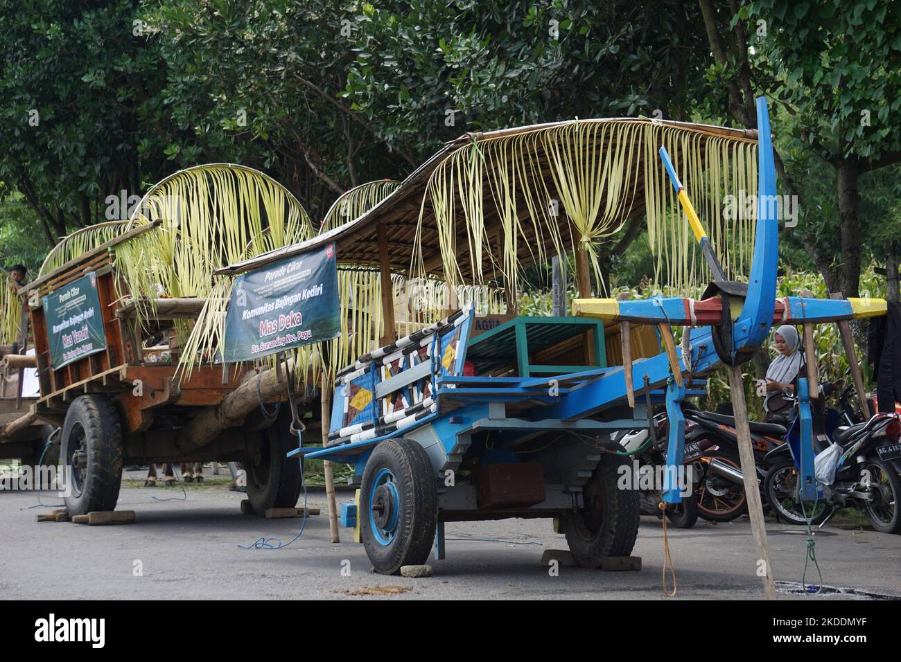 Cikar parade Kediri. Cikar is one of Indonesian traditional ...