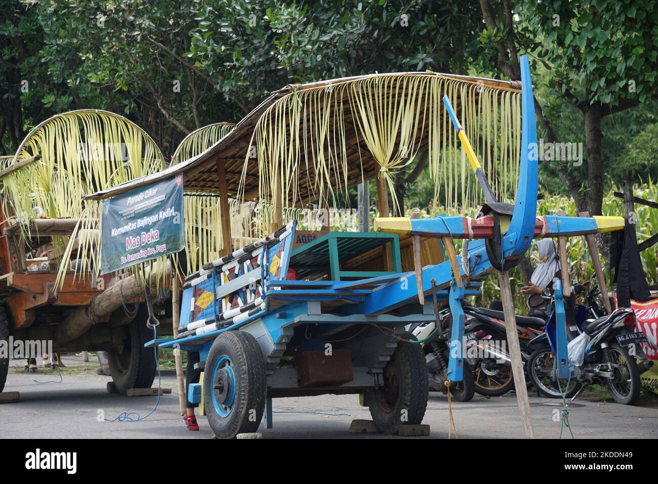 Cikar parade Kediri. Cikar is one of Indonesian traditional ...