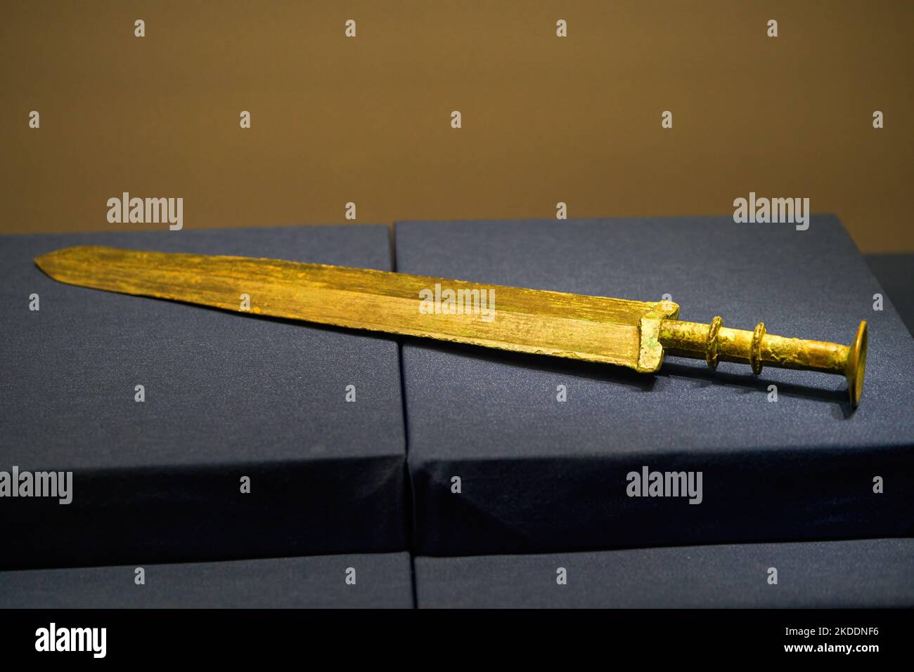 Ancient Chinese bronze weapon relics Stock Photo - Alamy
