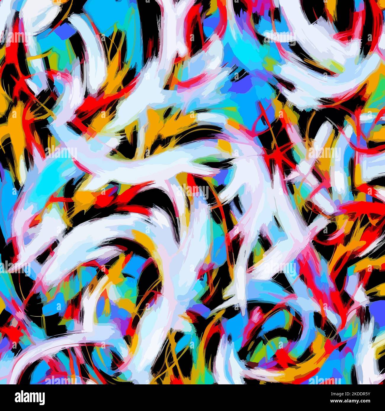 Abstract digital painting in oil background, graffiti paint on canvas ...