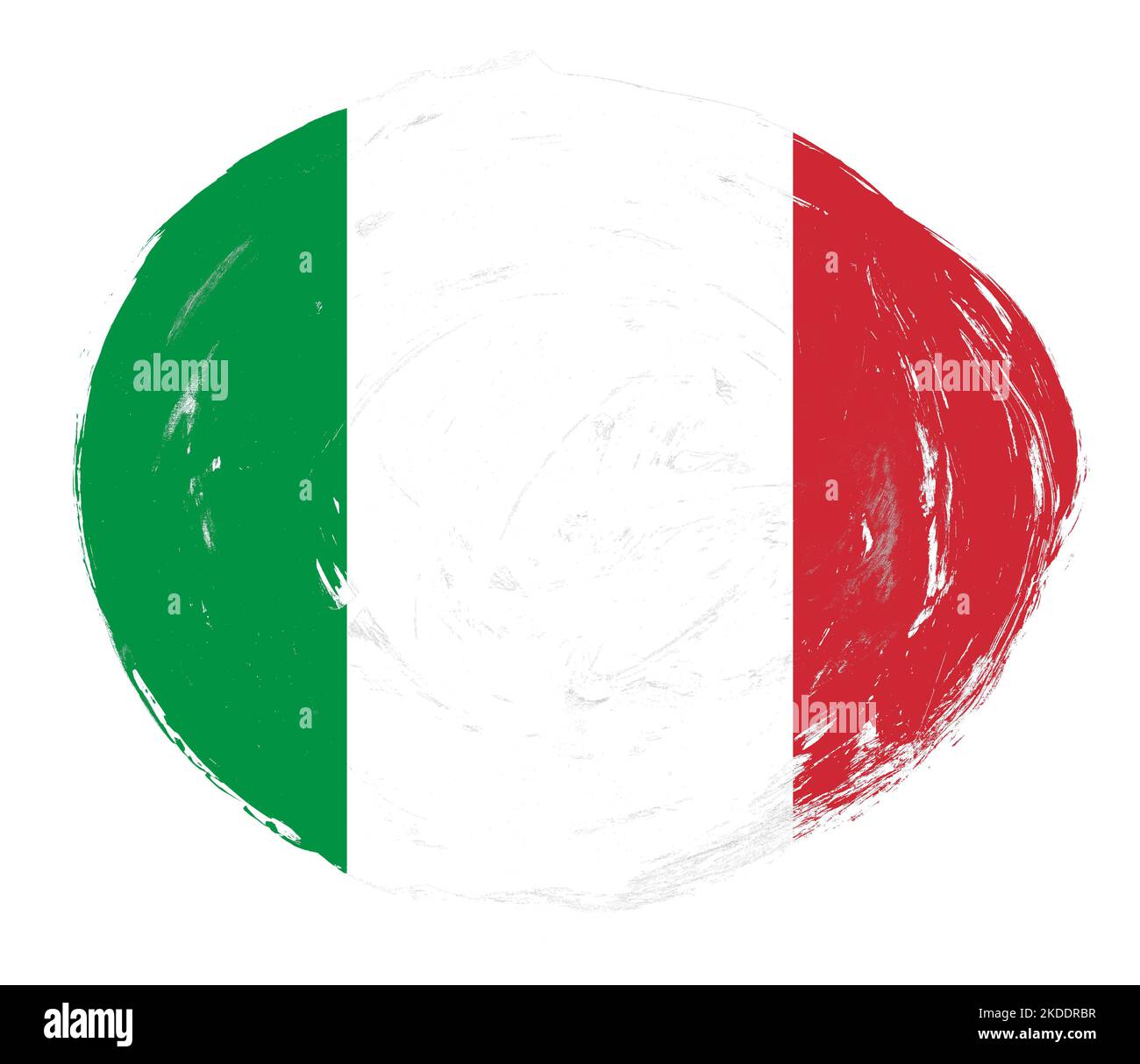 Italy flag painted on a distressed white stroke brush background Stock ...