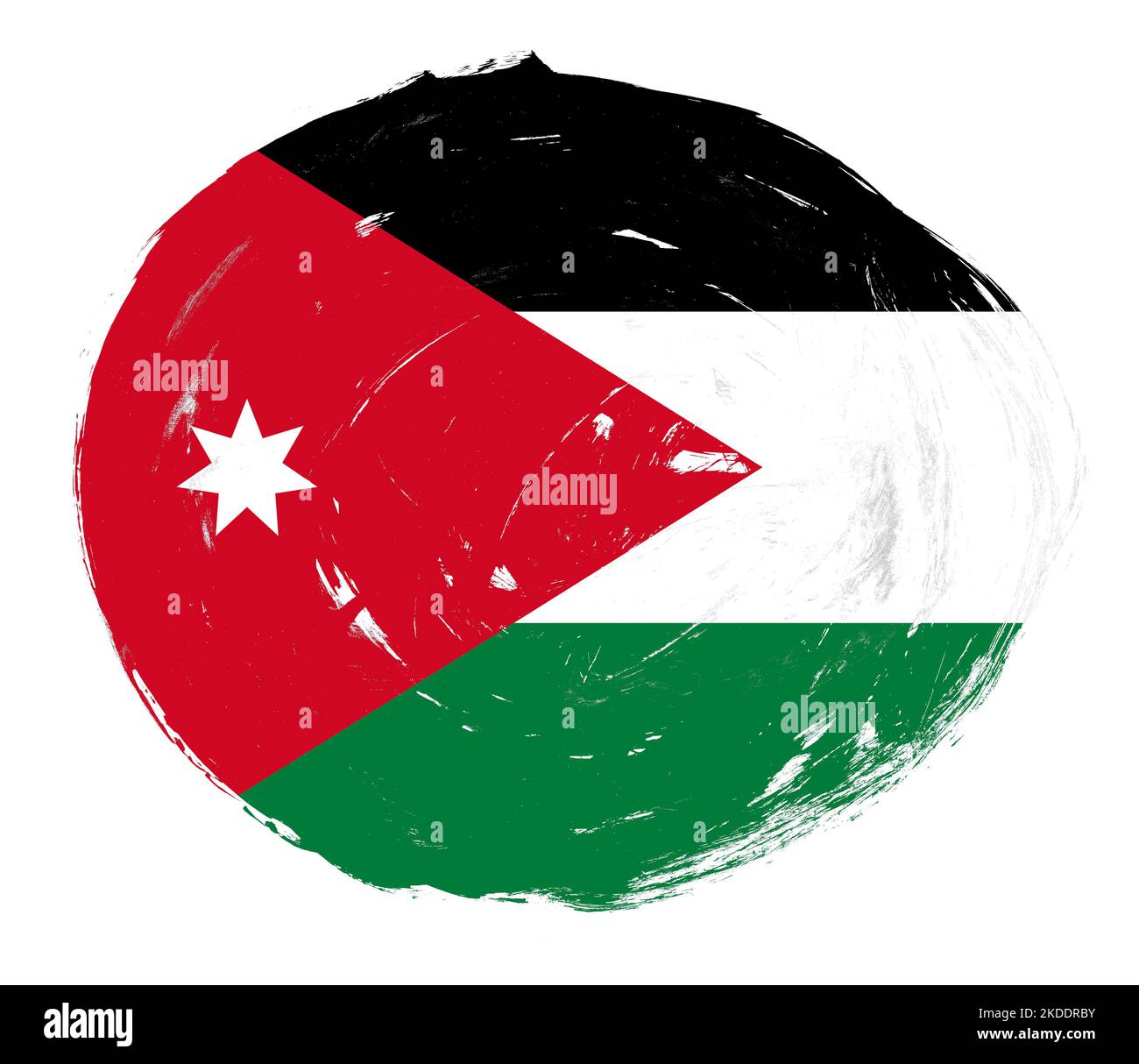 Jordan flag painted brush stroke hi-res stock photography and images ...