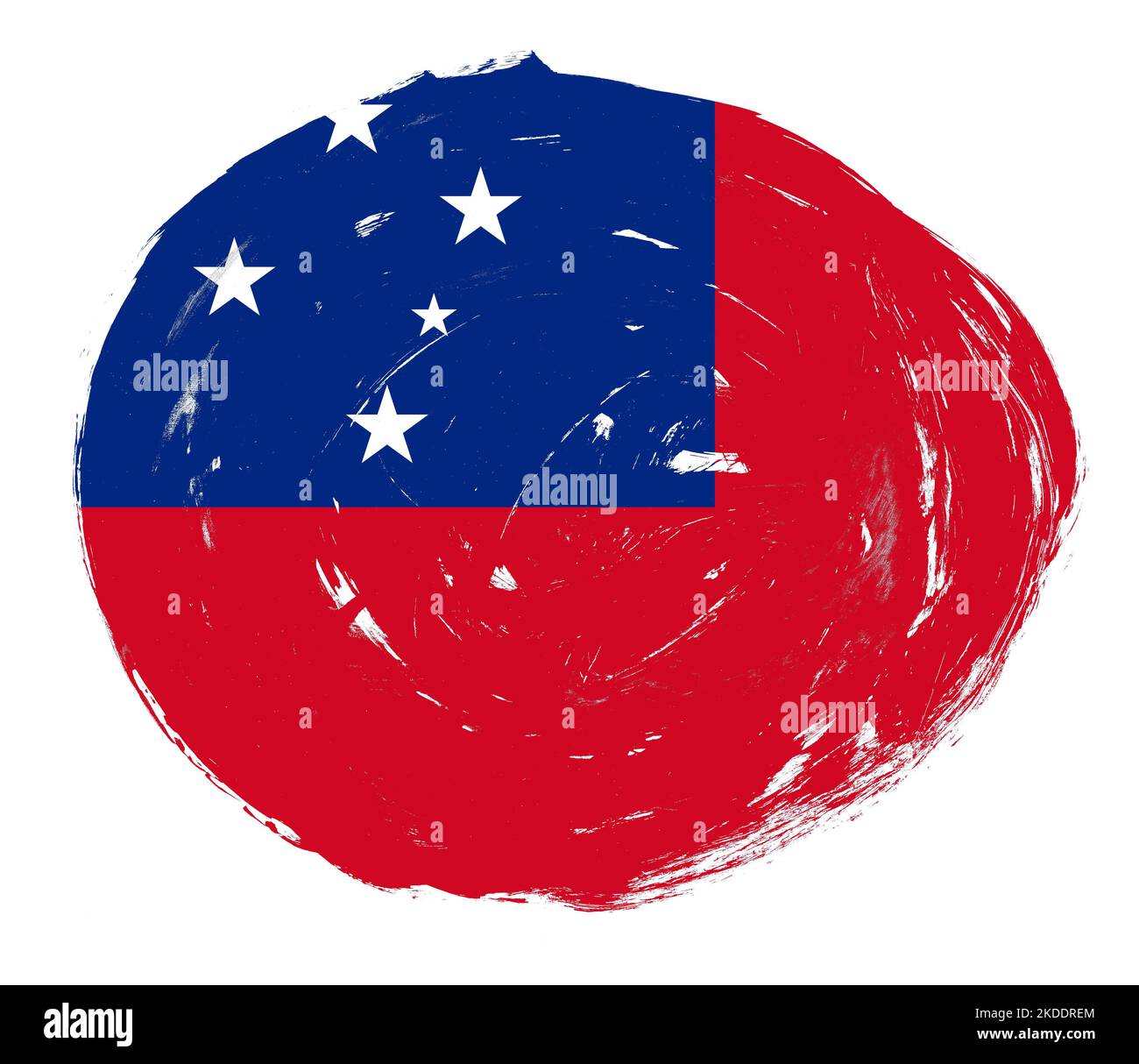 Samoa flag painted brush stroke hi-res stock photography and images - Alamy
