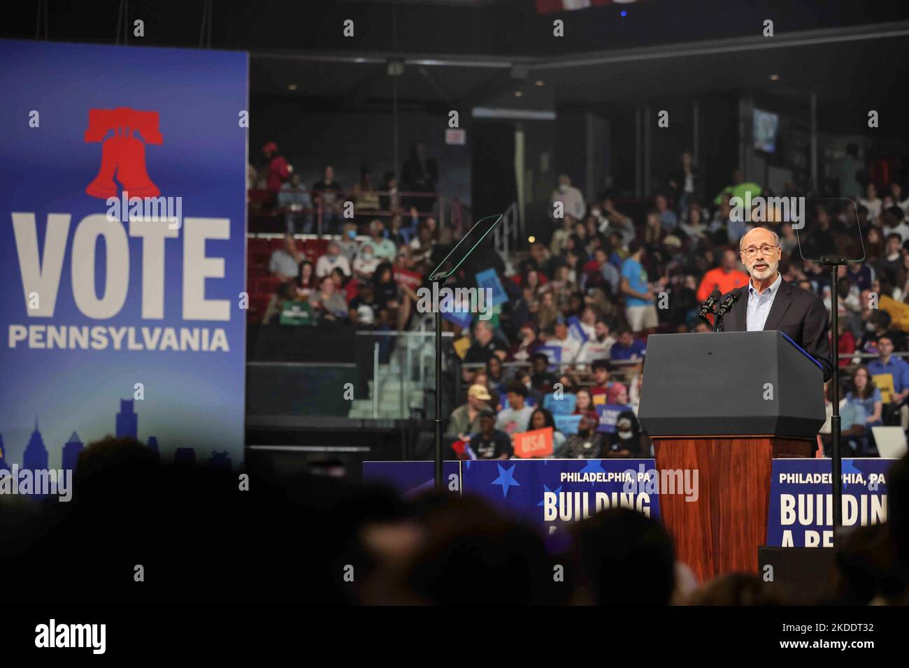 Pennsylvania governor Tom Wolf delivers remarks during a rally for the ...