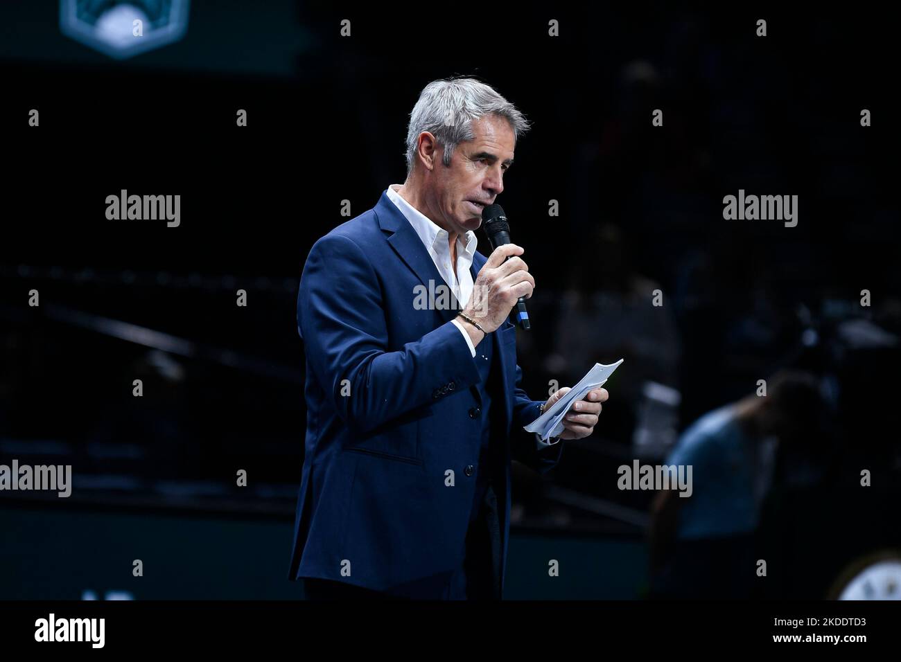 Speaker Marc Maury during the Rolex Paris Masters, ATP Masters 1000 ...