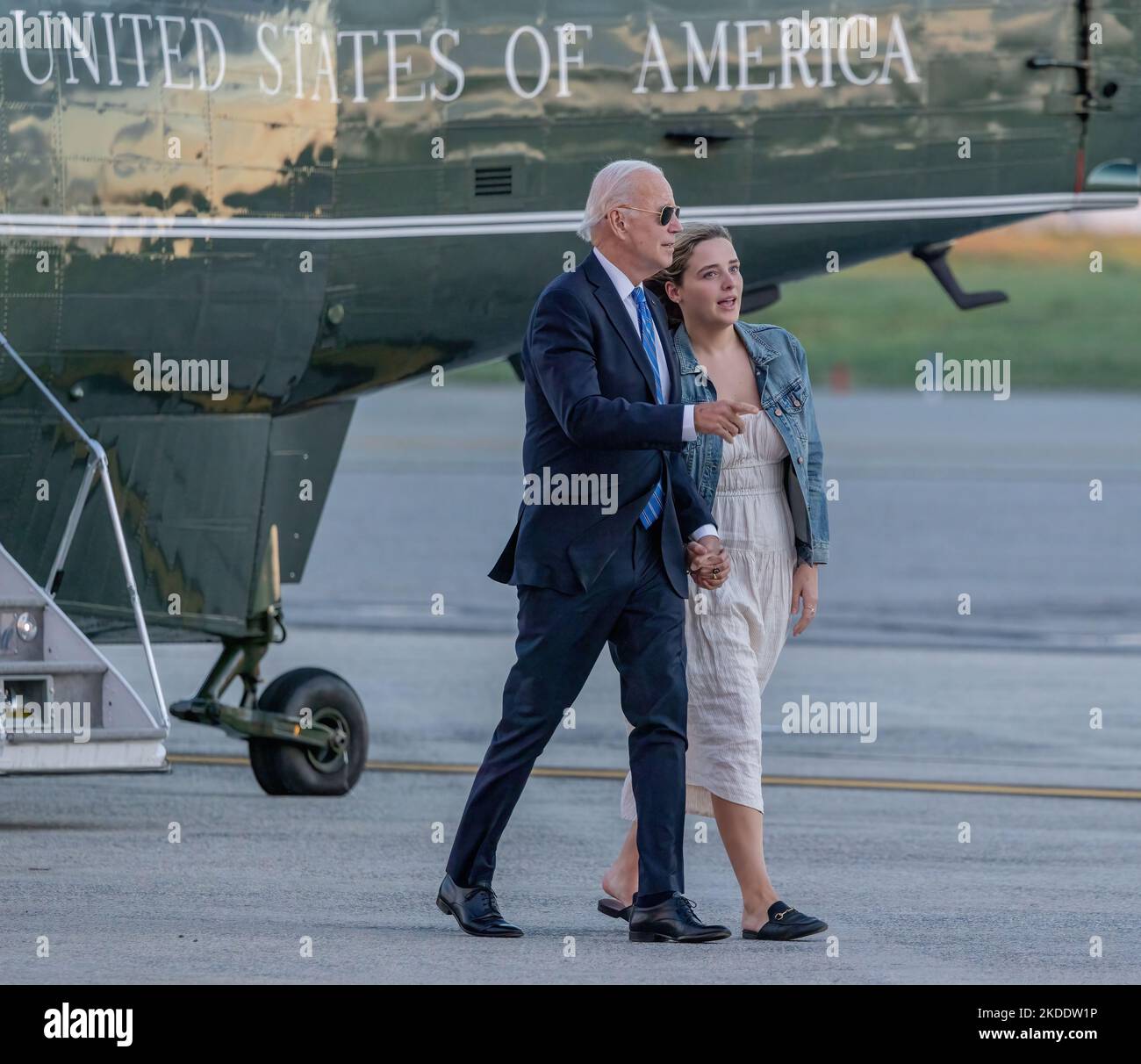 QUEENS, N.Y. – September 22, 2022: President Joe Biden walks with ...