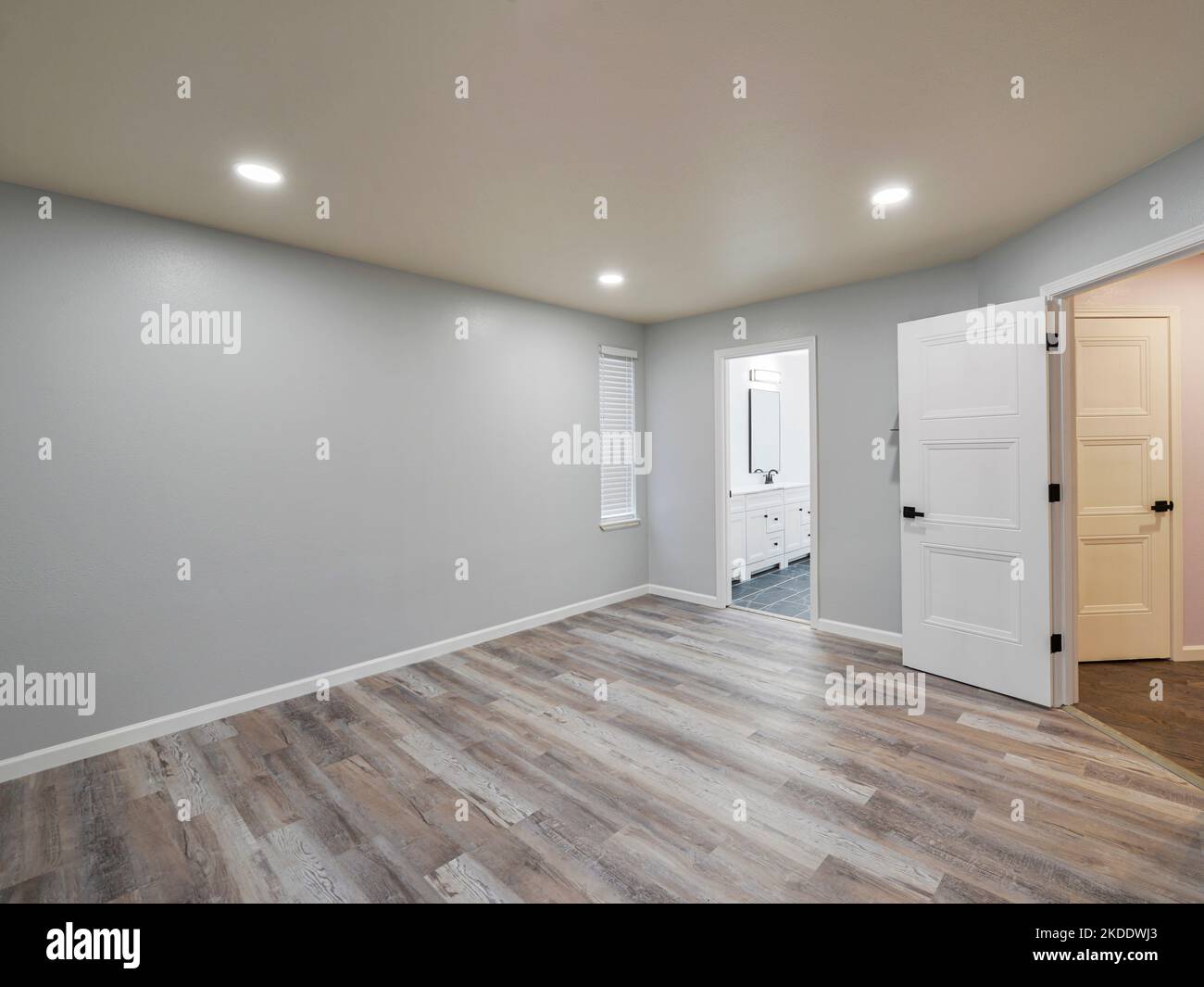 Modern residential empty bedroom interior Stock Photo - Alamy