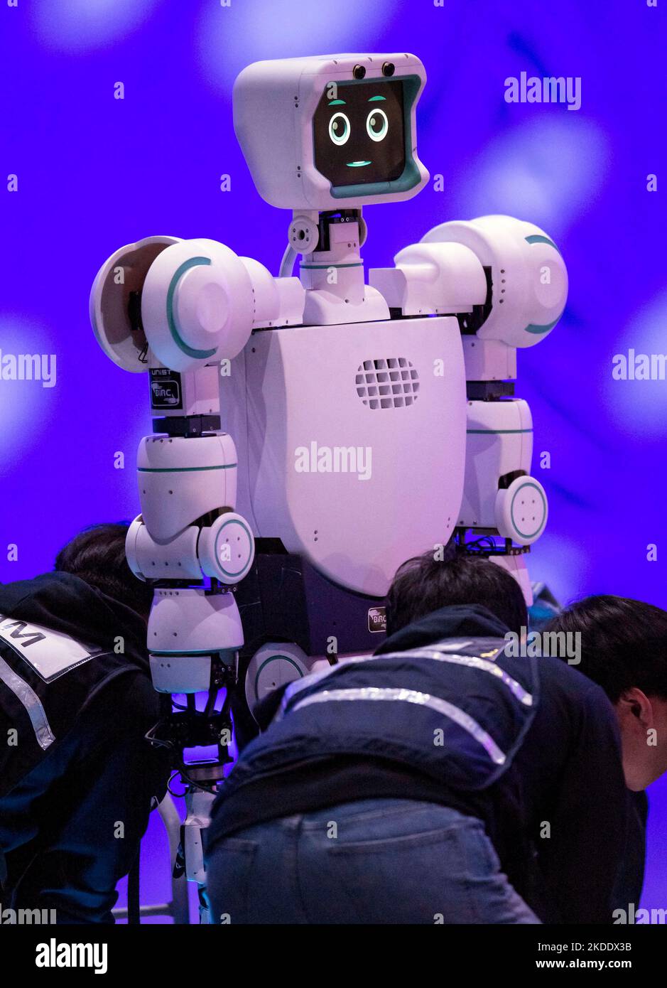 Long Beach, California, USA. 05th Nov, 2022. The robot built by Team UNIST in Ulsan, South Korea ...