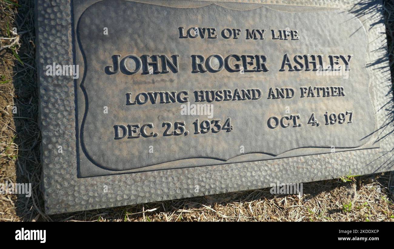 Los Angeles, California, USA 3rd November 2022 Actor John Ashley's Grave in Gods Acre Section at ...
