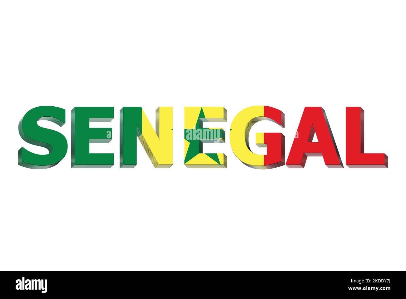 3D Flag of Senegal on a text background Stock Photo - Alamy