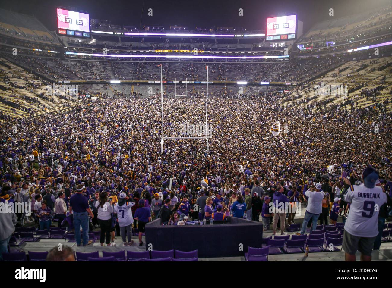 Baton Rouge, LA, USA. 5th Nov, 2022. LSU fans cover the floor of Tiger ...