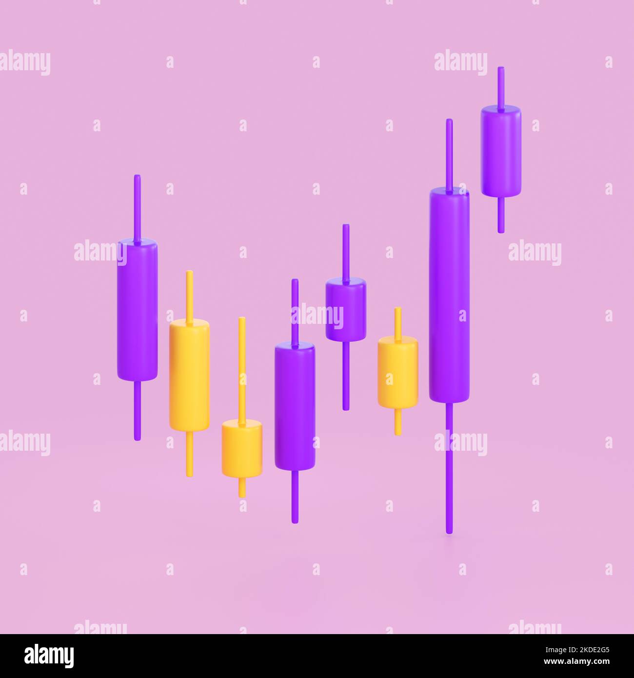 3d candle stick graph. Stock exchange, business investment, trading and ...
