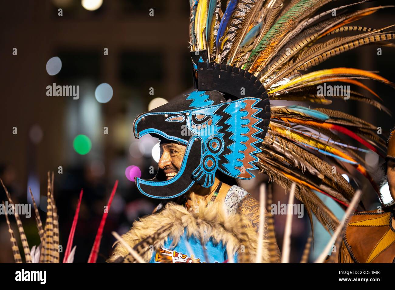Fort Lauderdale, USA. 05th Nov, 2022. Aztec dancer participates in the ...