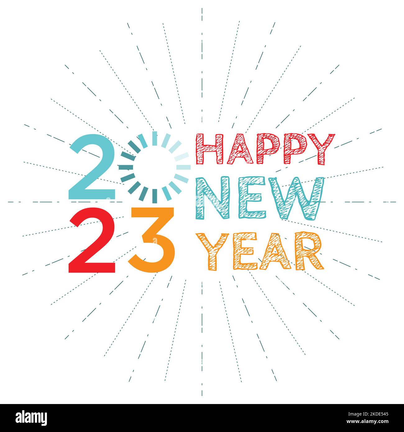 Happy new year 2023 greeting vector. Happy new year 2023 background ...