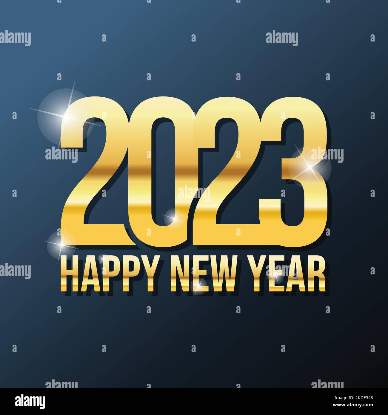 Golden Vector luxury text 2023 Happy new year. Gold Festive Numbers ...