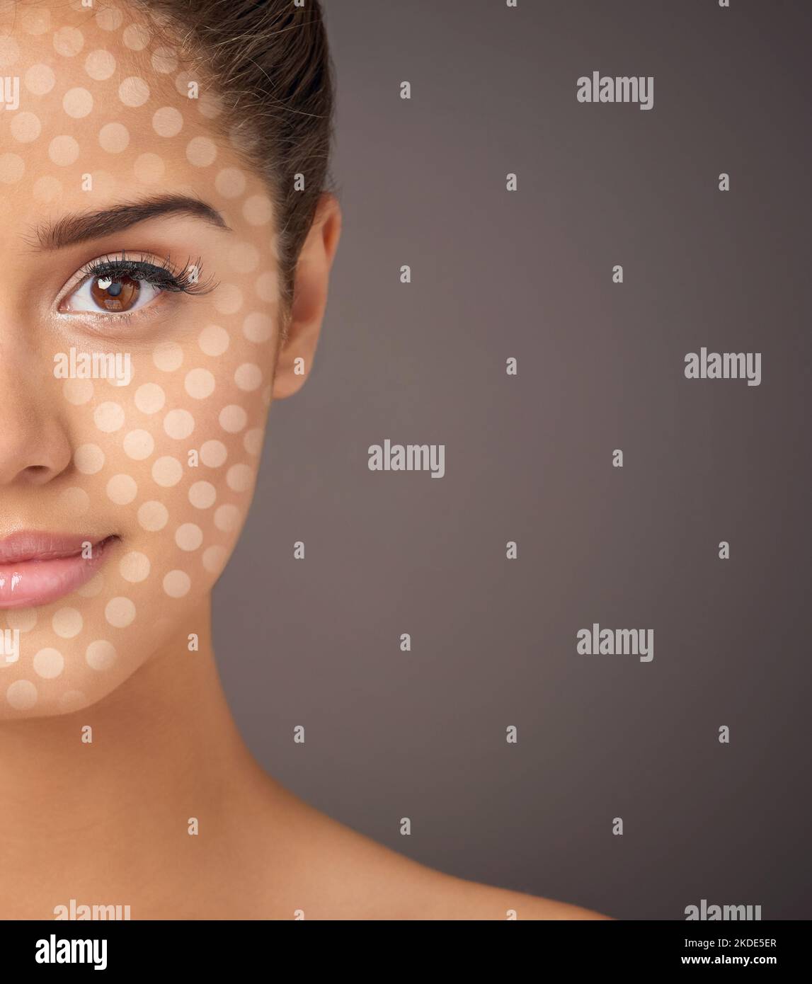 Using technology for the benefit of your skin. Enhanced portrait of a ...