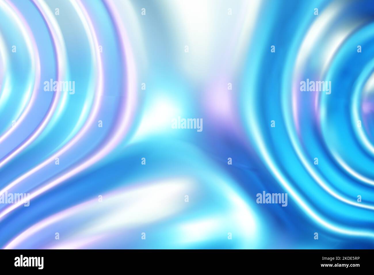 Light blue liquid molten metal abstract wavy background with reflects ...