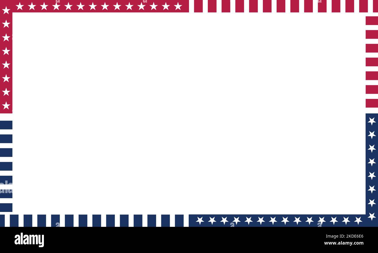 Patriotic border divider american usa flag Stock Vector Image & Art - Alamy